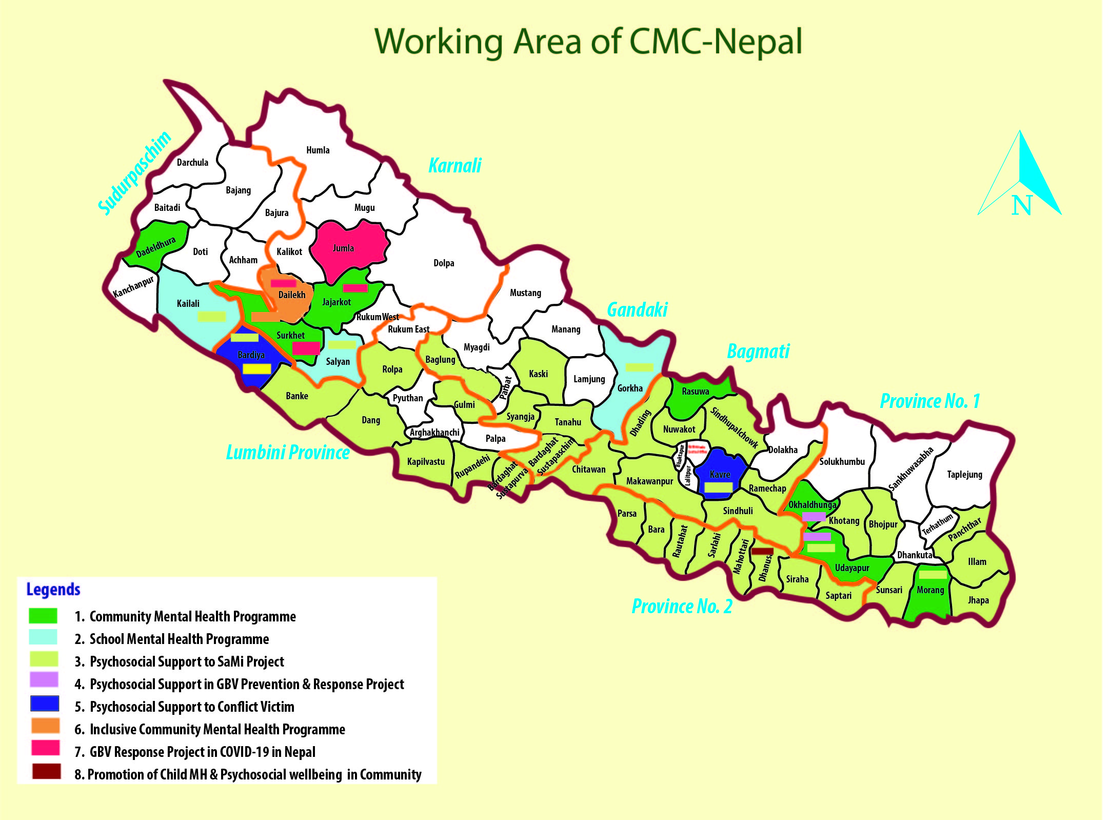 Working Areas : CMC Nepal