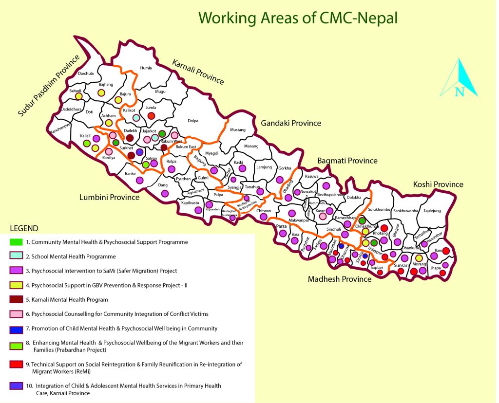 Working Areas – CMC Nepal